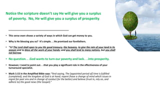 TURNING-POVERTY-to-prosperity.pptx | Christianity | Religion & Spirituality