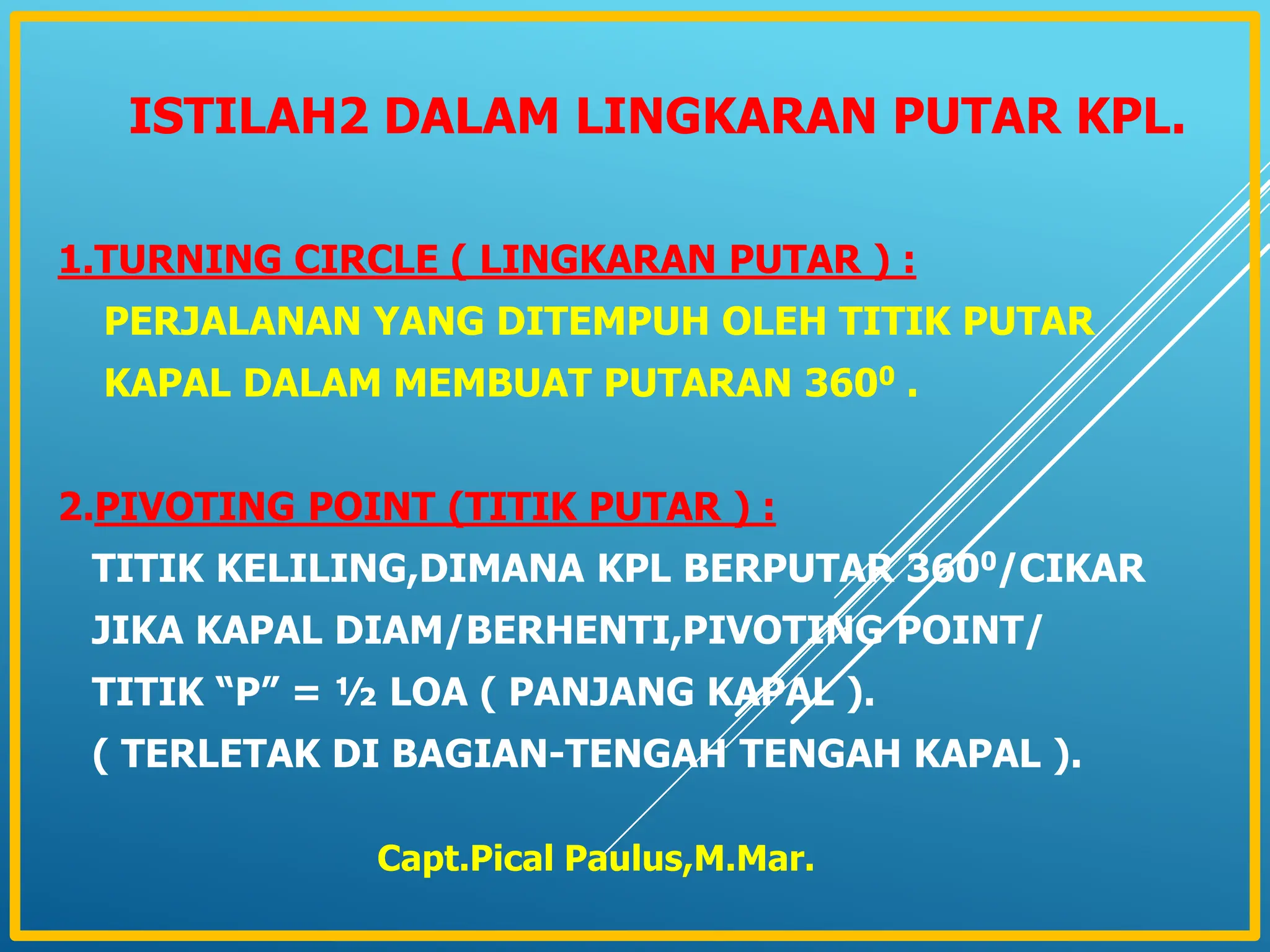 Turning Circle (Lingkaran putar) kapal ikan | PDF