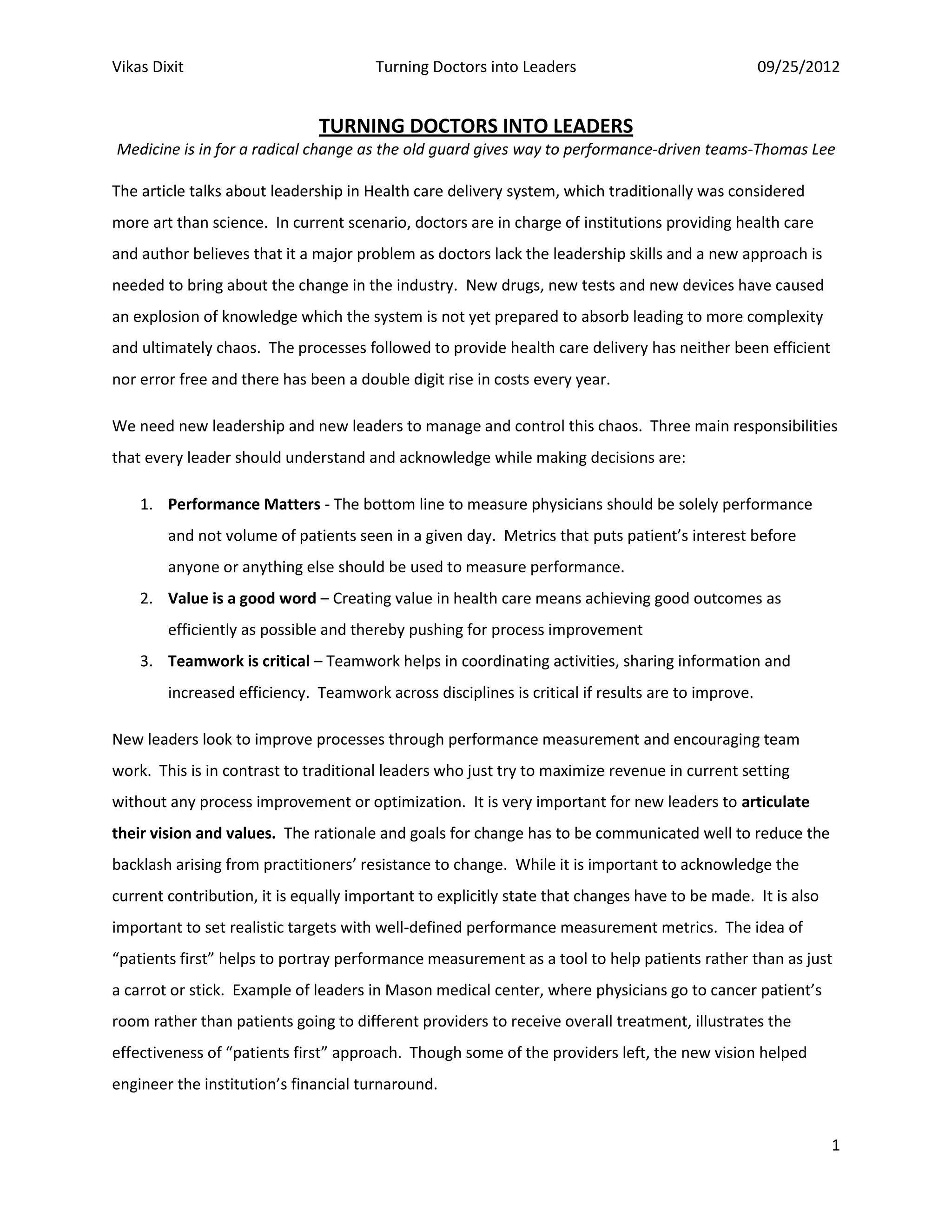 Turning doctors into leaders | DOCX