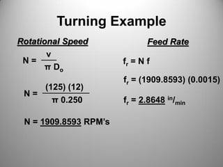 Turning Examples.pdf.manufacturing technology | PPT