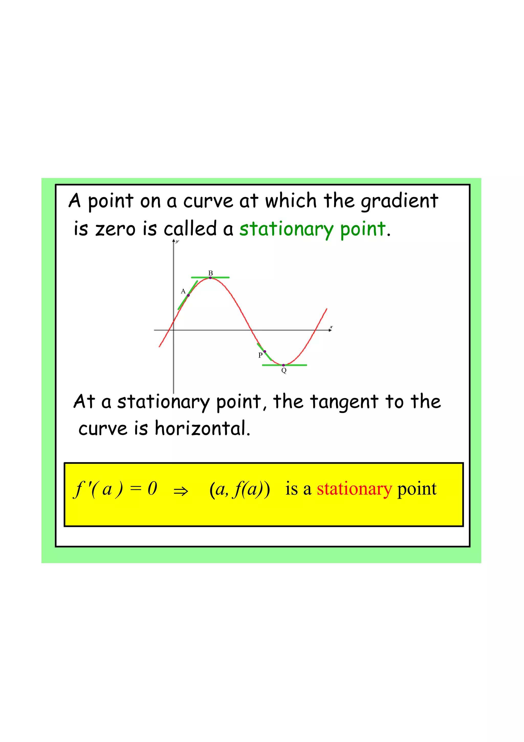 IB Maths. Turning points. First derivative test | PDF