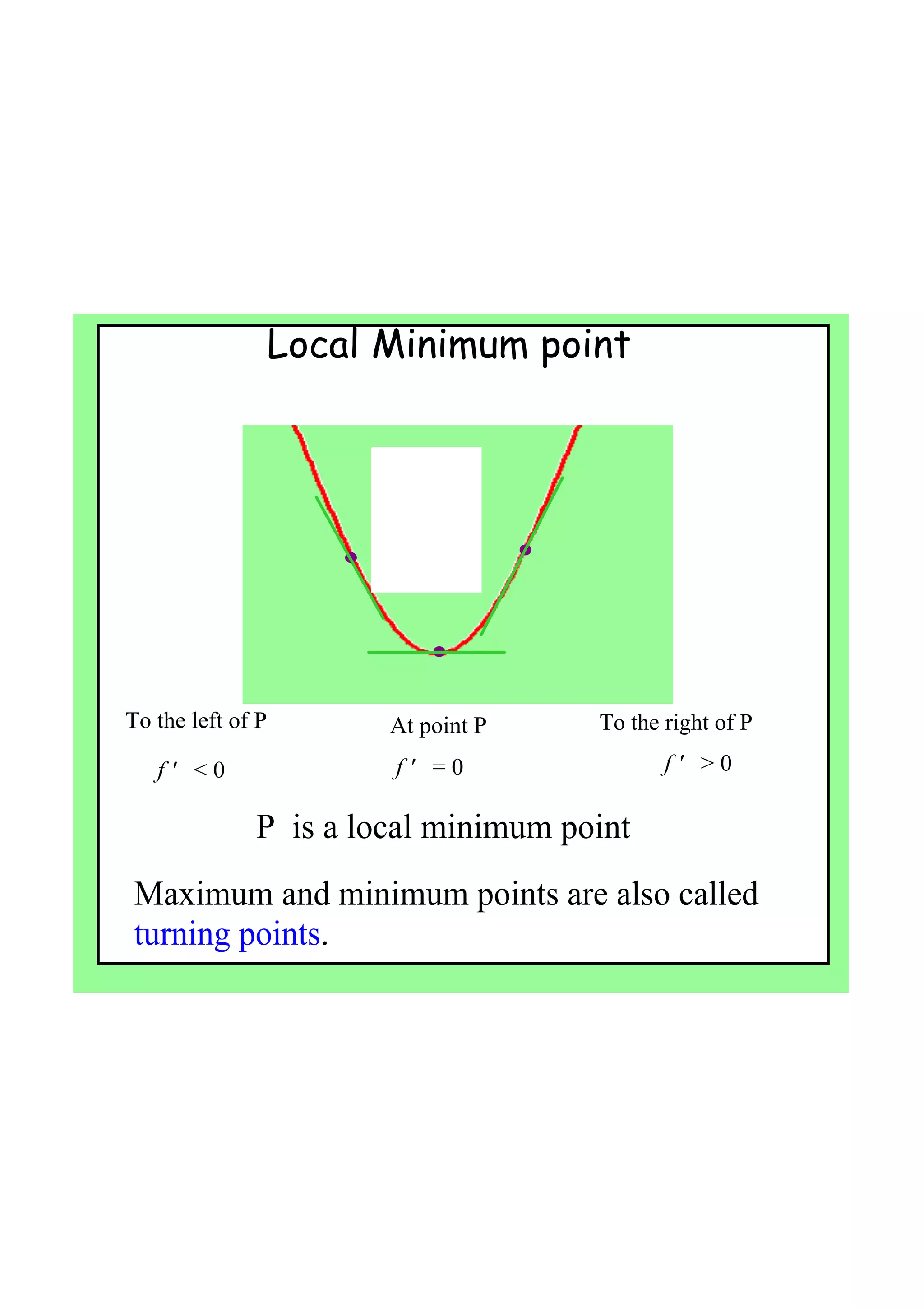 IB Maths. Turning points. First derivative test | PDF