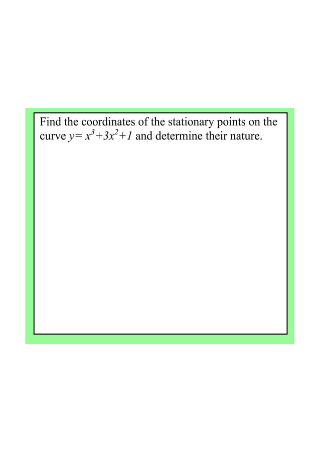 IB Maths. Turning points. First derivative test | PDF | Physics | Science