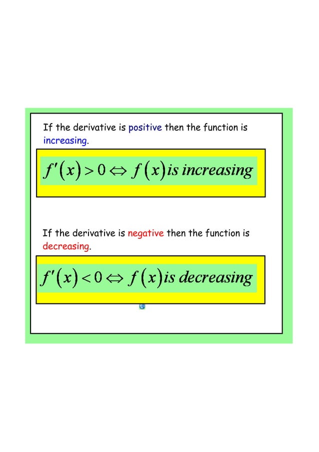 IB Maths. Turning points. First derivative test | PDF | Physics | Science