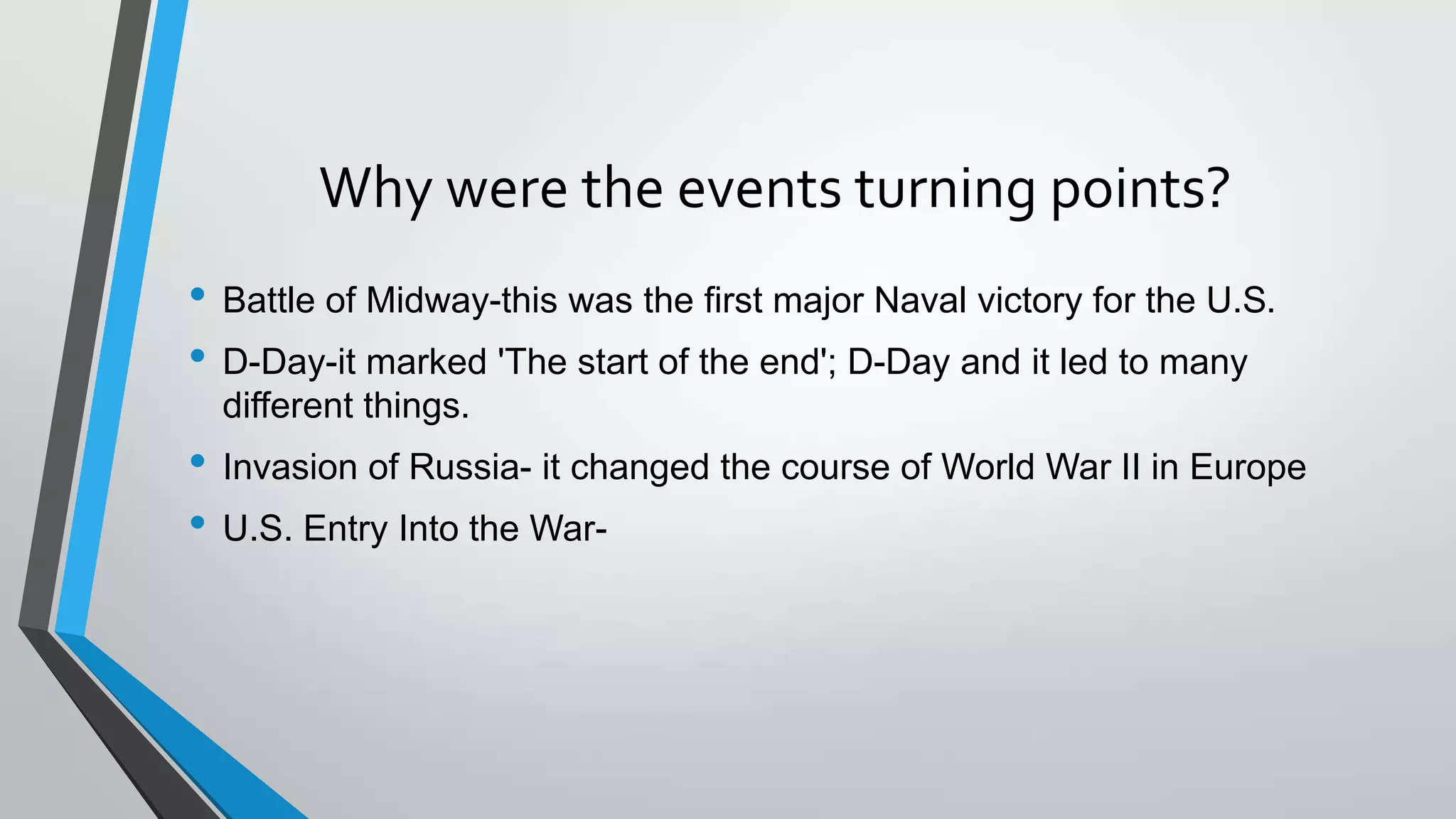 Turning points in world war ii | PPTX