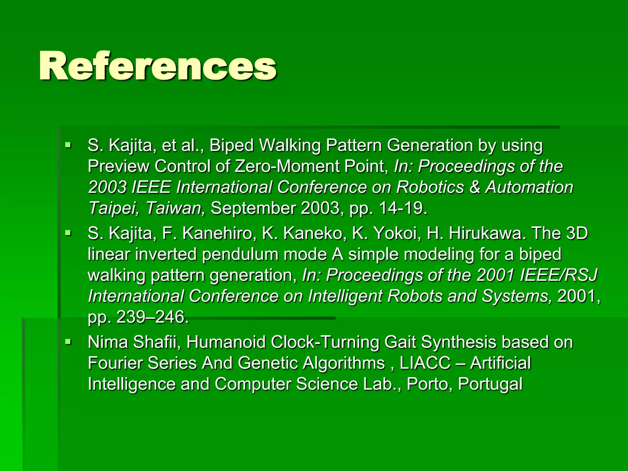 Turning Robot Locomotion Using Truncated Fourier Series And Gravitational Search Algorithm Ppt