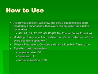 Turning robot locomotion using truncated fourier series and gravitational search algorithm | PPSX