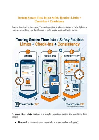 Turning Screen Time Into a Safety Routine: Limits + Check-Ins ...