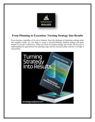 From Planning to Execution: Turning Strategy Into Results | PDF