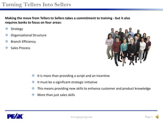 Turning tellers into sellers | PPTX