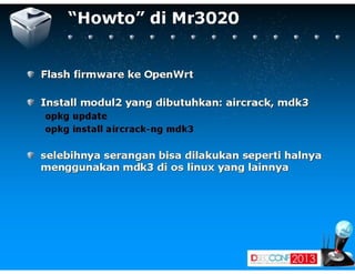 Turning tl mr 3020 into automate wireless attacker | PPT