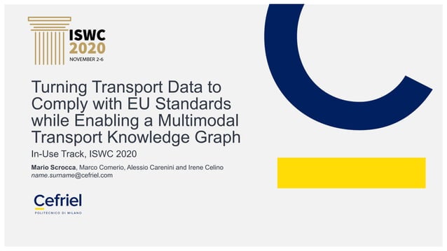 Turning Transport Data to Comply with EU standards while Enabling a ...