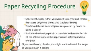 TURNING WASTE INTO WORTH SIMPLE PAPER RECYCLING TECHNIQUES FOR YOUR ...