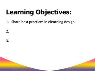 Turning your elearning design from good to great | PPTX