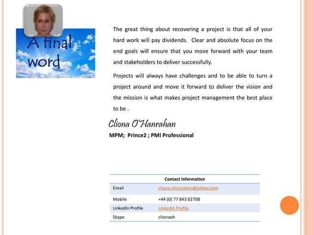 Turning your project around | PPTX