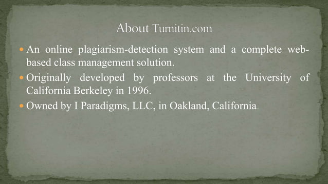 Turnitin. | PPTX | Technology & Computing