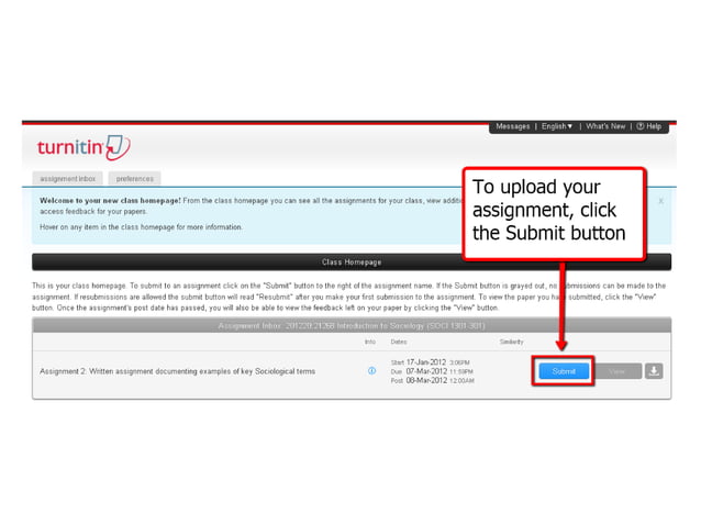 Turnitin directions | PPTX