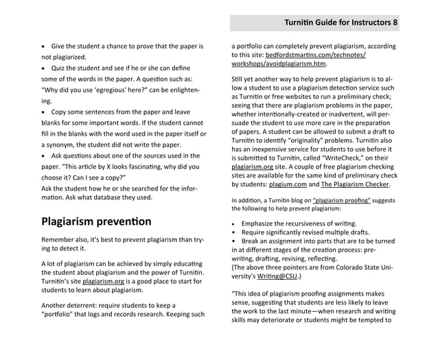 Turnitin Guide For Instructors: Web and D2L | PPT