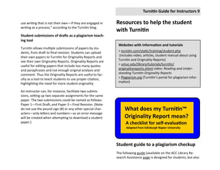 Turnitin Guide For Instructors: Web and D2L | PPT