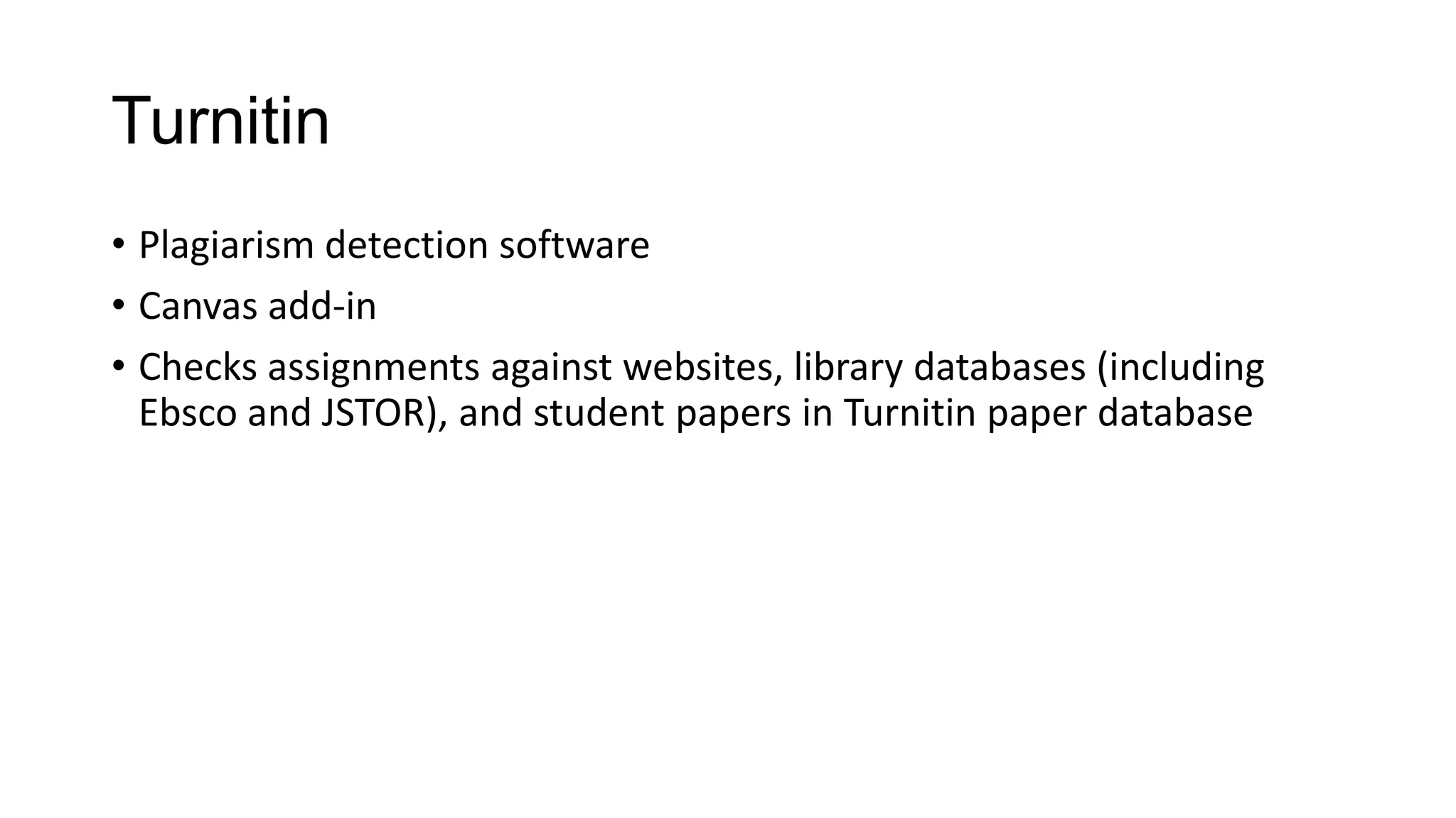 Turnitin in canvas | PPTX | Technology & Computing