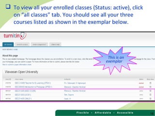 Turnitin Quick Start for Students | PPT
