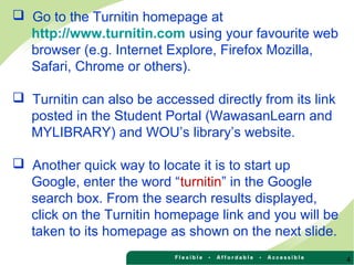 Turnitin Quick Start for Students | PPT