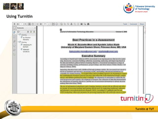 Turnitin @ TUT | PPT