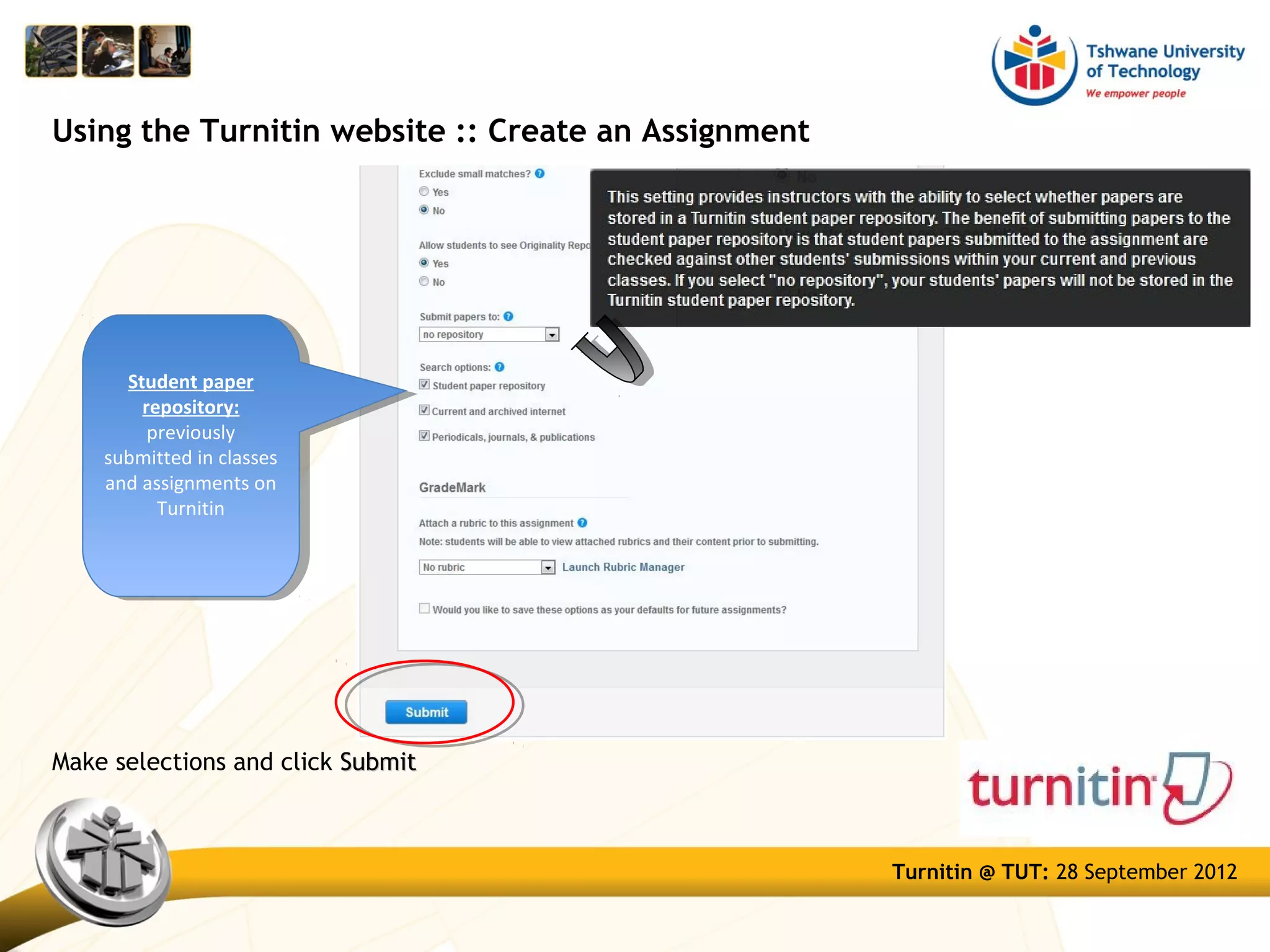 Turnitin @ TUT (information & overview) | PPT