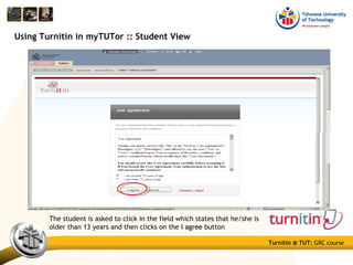 Turnitin @ TUT : Turnitin website | PPT