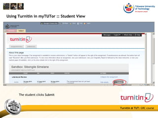 Turnitin @ TUT : Turnitin website | PPT