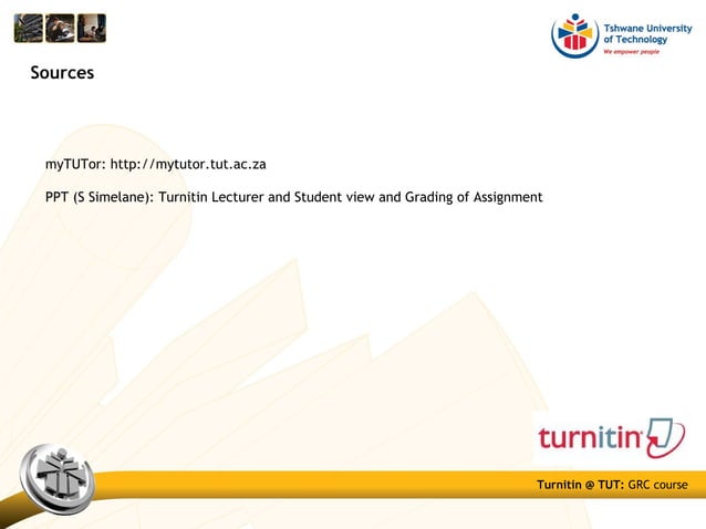 Turnitin @ TUT : Turnitin website | PPT | Technology & Computing