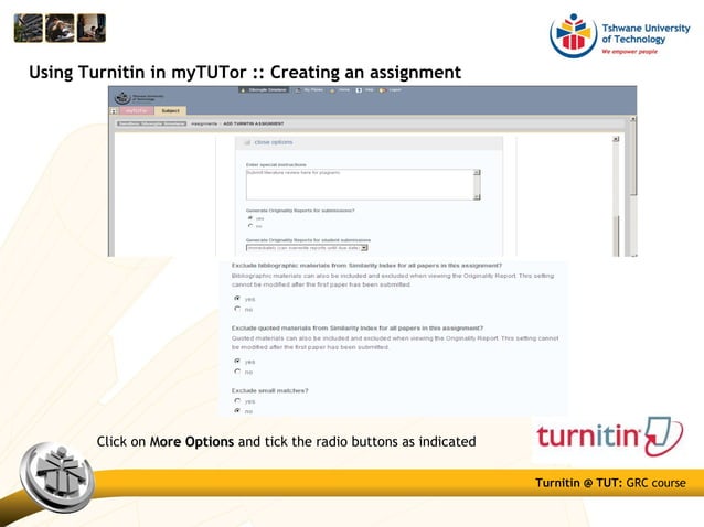 Turnitin @ TUT : Turnitin website | PPT | Technology & Computing