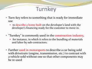 Turnkey projects – professional services by paramesh | PPTX