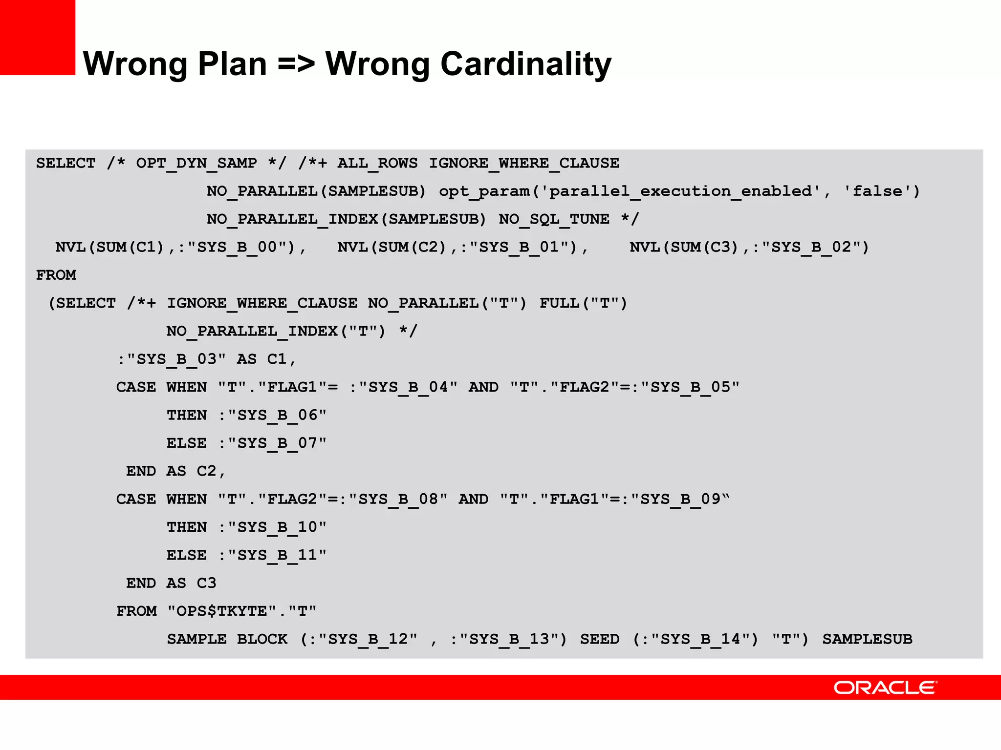Cardinality and the Optimizer | PPTX