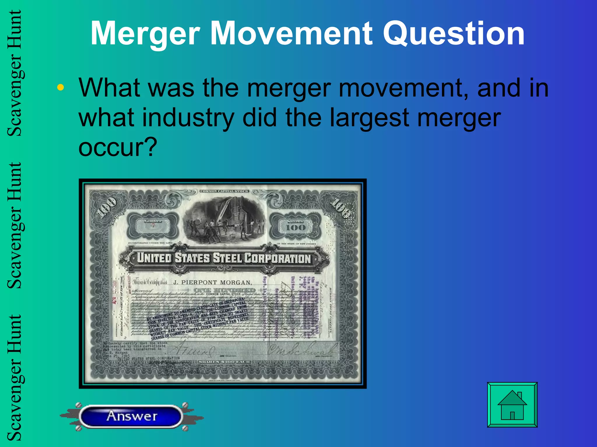Turn of the Century Scavenger Hunt | PPT | Business | Business and Finance
