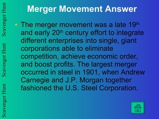 Turn of the Century Scavenger Hunt | PPT | Business | Business and Finance