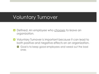 Voluntary Turnover | PPTX