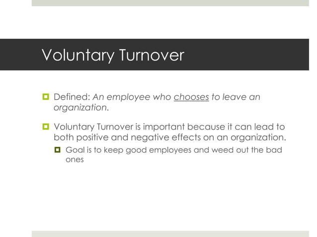 Voluntary Turnover | PPTX