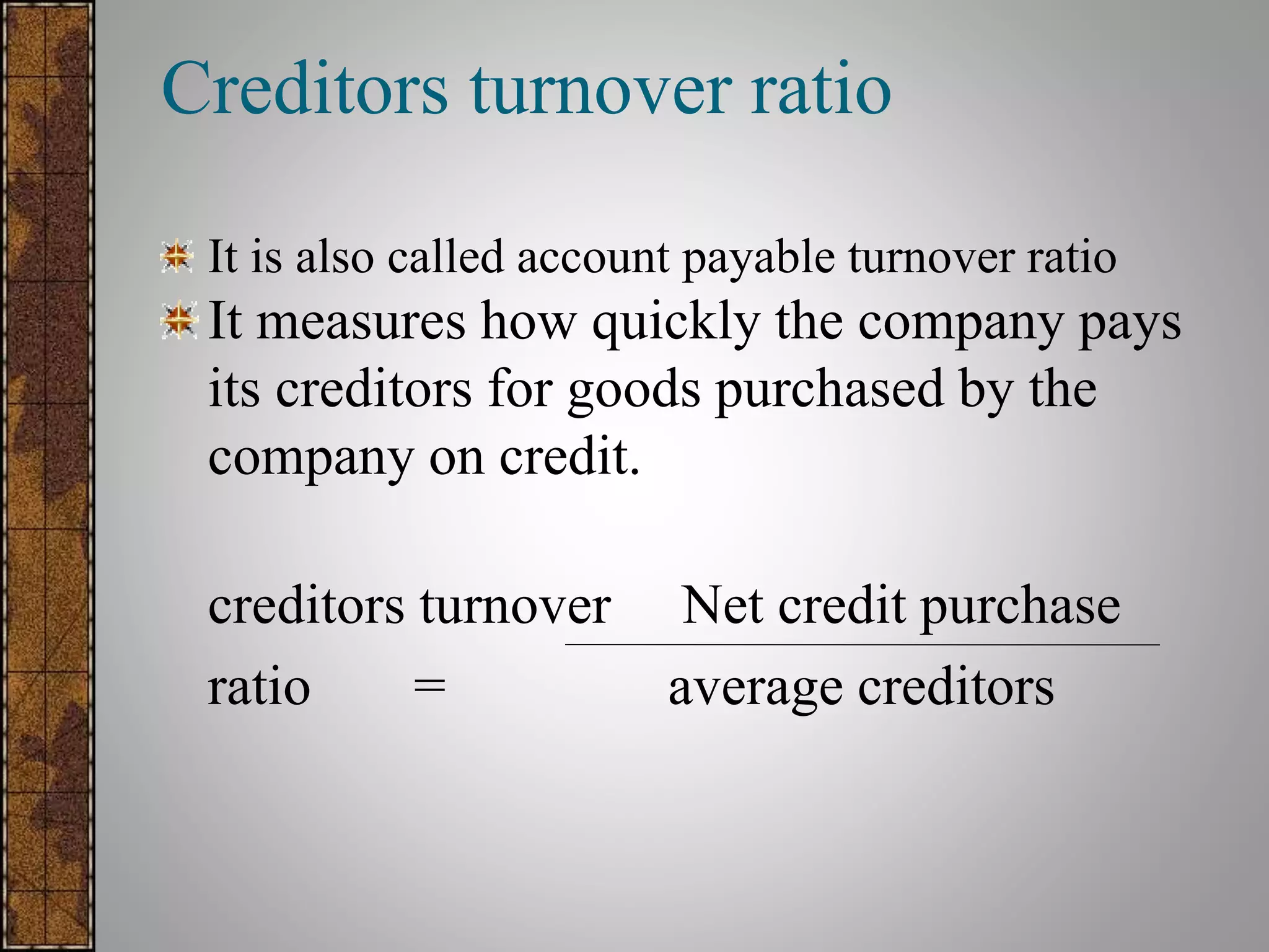 Turnover and profitability ratio | PPTX