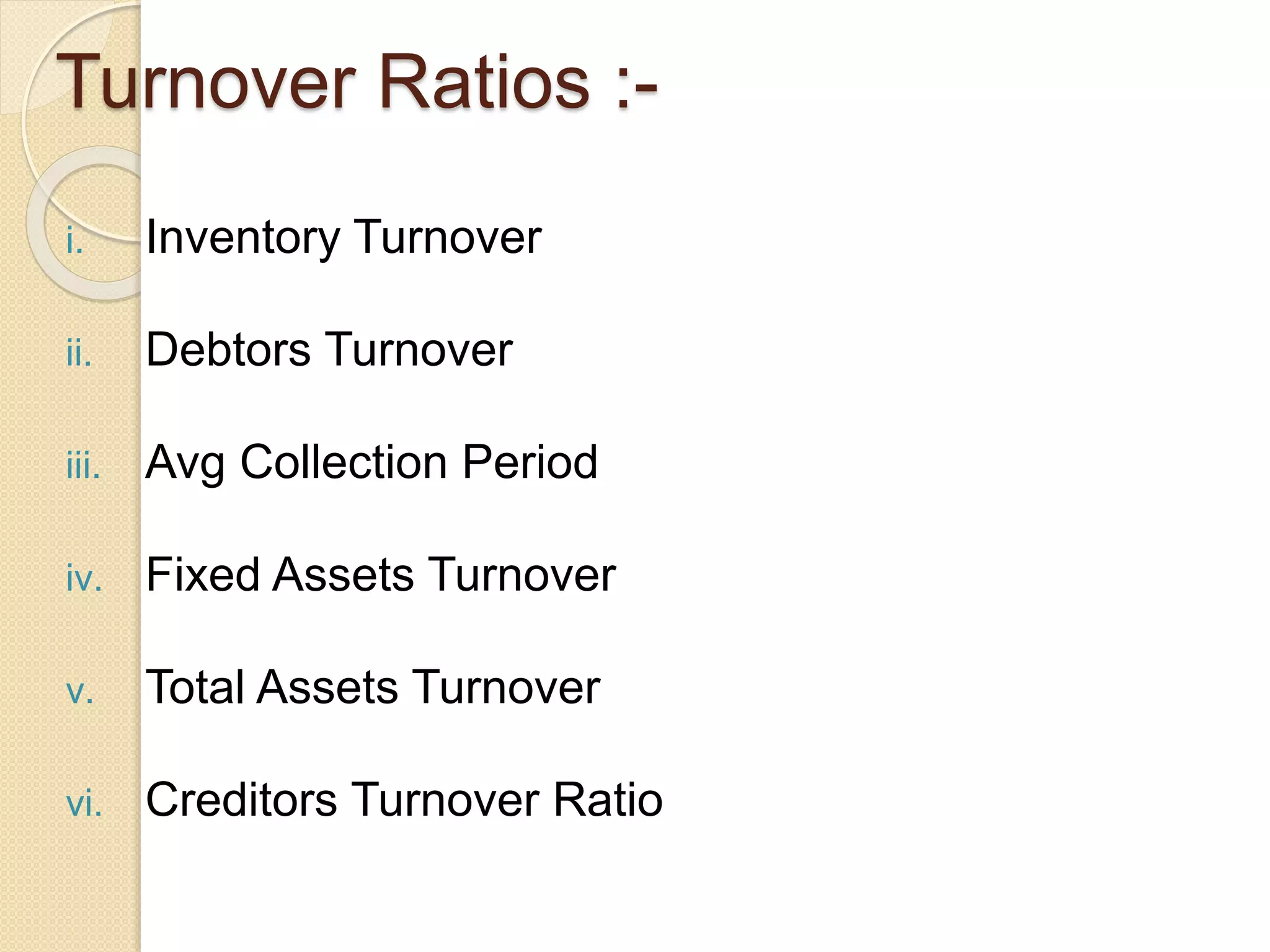 Turnover ratios 1 | PPTX
