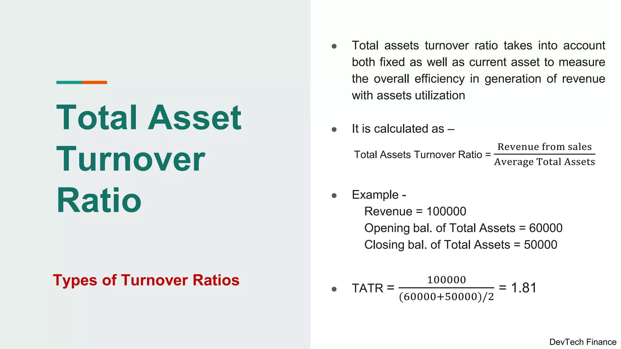 Turnover ratios | PPTX
