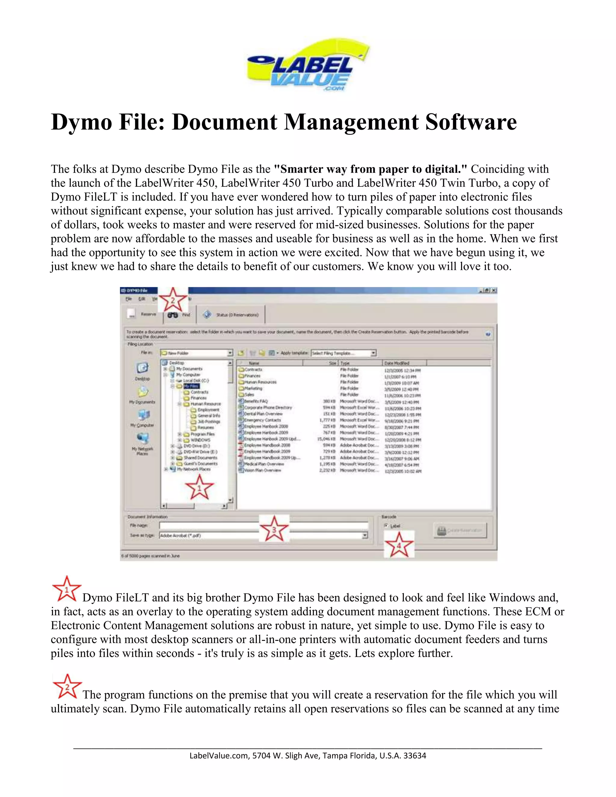 Turn Piles Into Files With Dymofile | DOCX