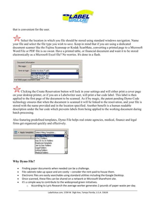 Turn Piles Into Files With Dymofile | PDF