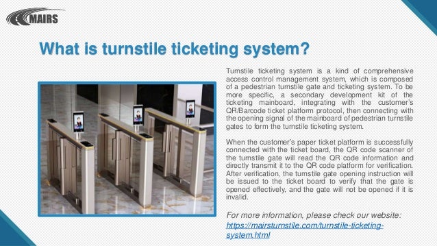 Turnstile ticketing system - Mairsturnstile.com