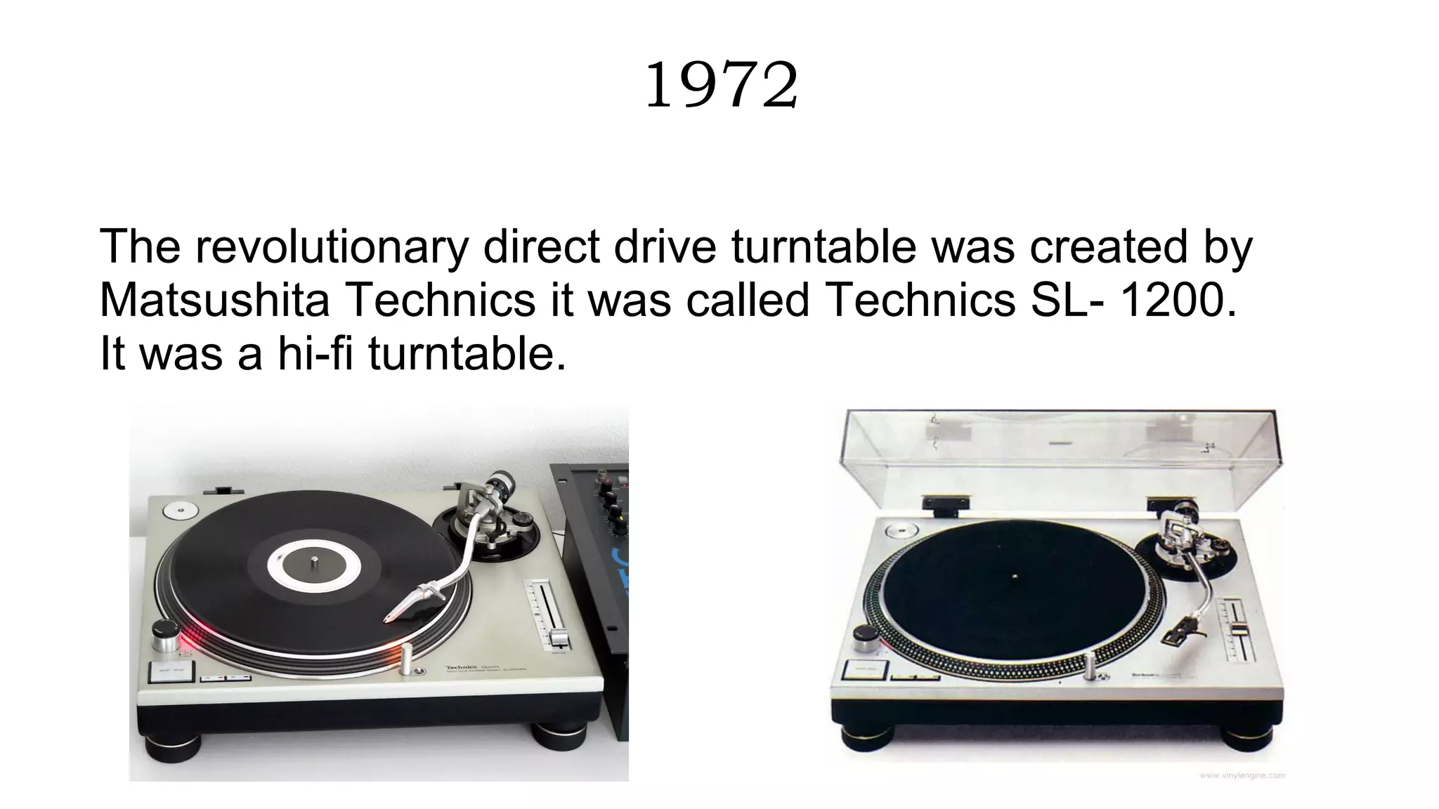 Turntables timeline | PPT