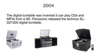 Turntables timeline | PPT