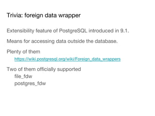 Let's turn your PostgreSQL into columnar store with cstore_fdw | PPT
