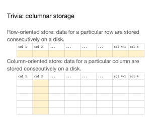 Let's turn your PostgreSQL into columnar store with cstore_fdw | PPT