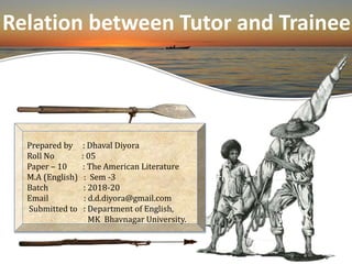 The old man and the sea, relation between Santiago and Manolin. | PPT