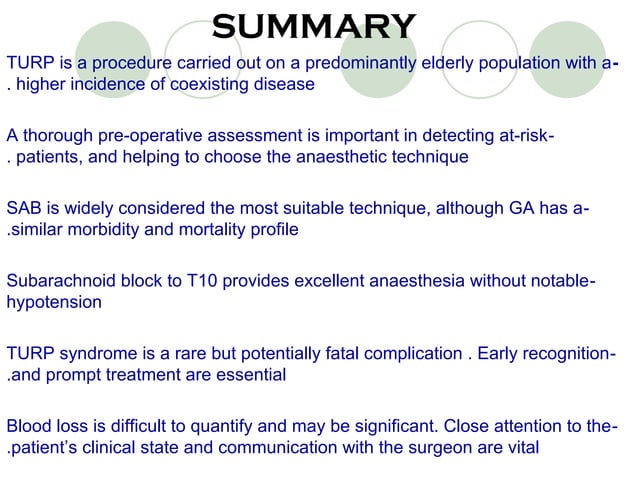 Turp | PPT | Surgery | Medical Health